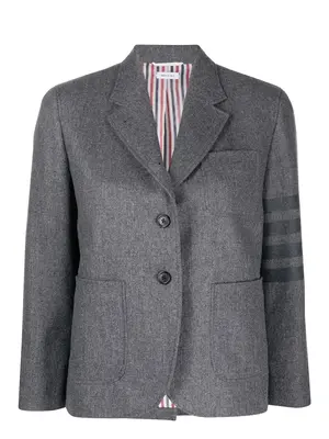 Thom Browne 4-bar Stripe Single-breasted Blazer - Grey