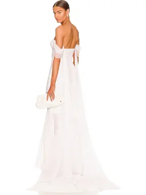 Norma Kamali Walter Fishtail Gown - Snow White