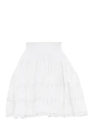 Alaïa Crinoline Pleated Miniskirt - White