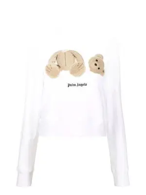 Palm Angels Teddy Bear-print Sweatshirt - White