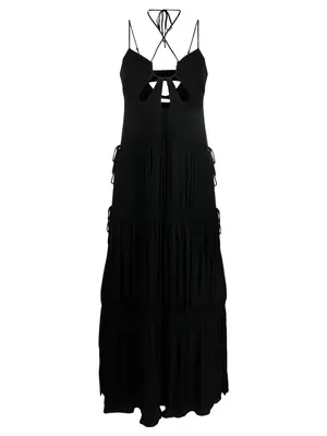 Simkhai Lina Pleated Maxi Dress - Black