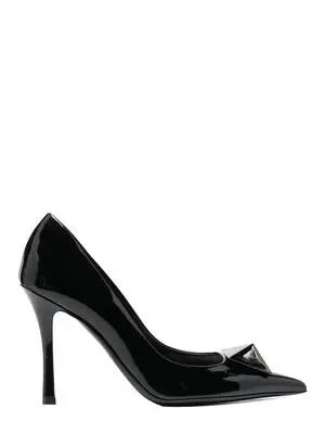 Valentino Garavani 10mm One Stud Patent-leather Pumps - Black