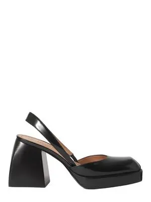 NODALETO Bulla Jones Glossed-leather Slingback Platform Pumps - Black