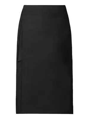 THE ROW Kanita Layered Silk-satin Midi Skirt - Black