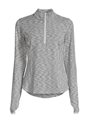 Zero Restriction Shae Half-zip Pullover Top Silver