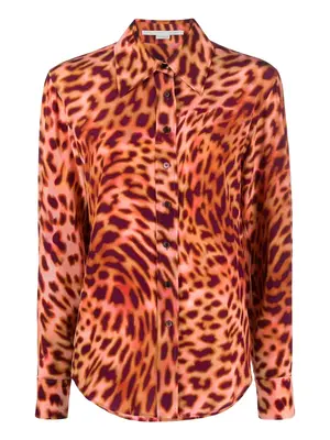 Stella McCartney Leopard-print Silk Shirt - Pink
