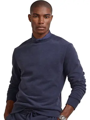 Ralph Lauren Ralph Lauren Fleece Crewneck Sweatshirt Dk French Blue Melange