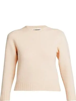 JIL SANDER Round-neck Wool Sweater - Natural