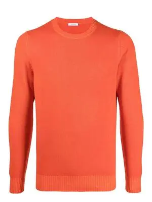 Malo Round-neck Knit Jumper - Orange