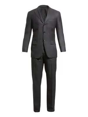 Kiton Apos;s Two-piece Solid Wool Suit - Grey