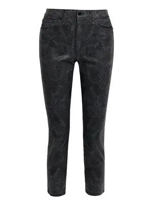 Rag & Bone Nina Cropped Straight-leg Jeans - Dark Gray