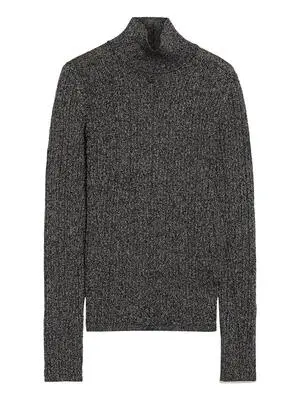 Rag & Bone Lexi Metallic Turtleneck Sweater - Dark Gray