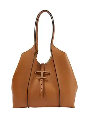 TOD'S Timeless Medium Leather Tote - Brown