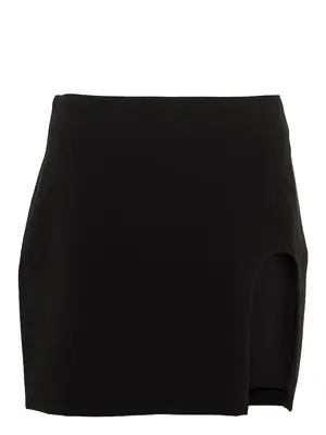 MONOT Mônot Crêpe Miniskirt - Black