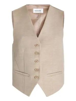 THE FRANKIE SHOP The Frankie Shop Gelso Woven Waistcoat Neutral