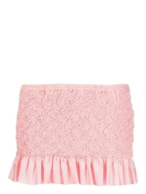 Alexander Wang Shirred Ruffle-hem Mini Skirt - Pink