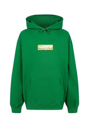 Supreme Bling Box Logo Drawstring Hoodie - Green
