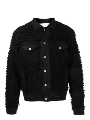 1017 Alyx 9sm Frayed Denim Jacket - Black