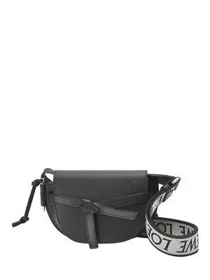 Loewe Gate Dual Mini Leather Cross-Body Bag Black