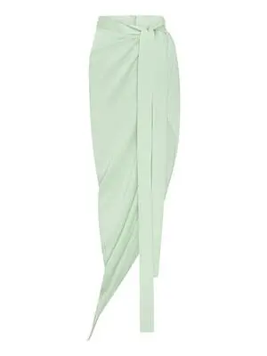 Alex Perry Kelton Draped Skirt - Green