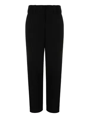 Balmain Cotton Tapered Trousers - Black