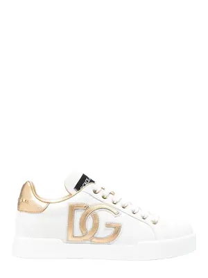 Dolce & Gabbana Dg-embellished Low-top Sneakers - White