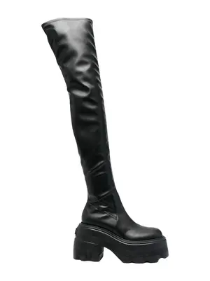 Casadei Thigh-high Platform Boots - Black
