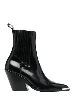 Rabanne 95mm Pointed-toe Boots - Black