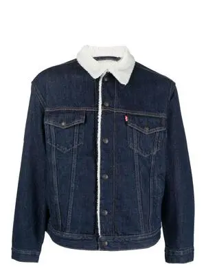 LEVI'S Shearling-lined Denim Jacket - Blue