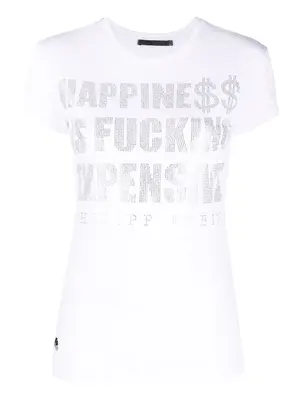 Philipp Plein Crystal-embellished T-shirt - White