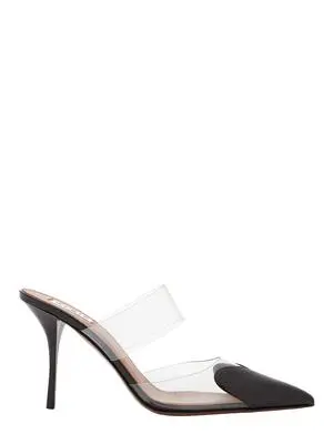 Alaïa Le Coeur Pvc And Leather Mules - Red