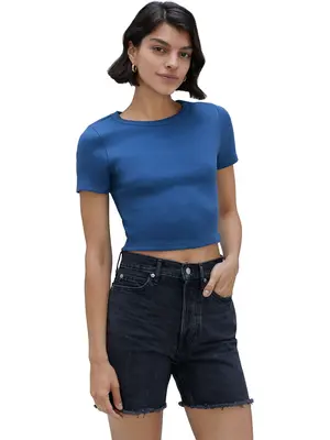 Everlane 90s Ribbed T-Shirt Deep Blue
