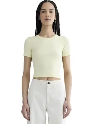Everlane 90s Ribbed T-Shirt Light Yellow