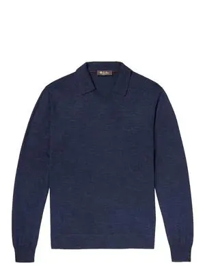 Loro Piana Silk-blend Polo Shirt - Blue