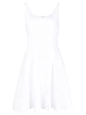 Staud Wells Pleated Mini Dress - White