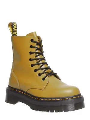 Dr. Martens Dr. Martens Jadon Smooth Leather Platform Boots Antique Olive