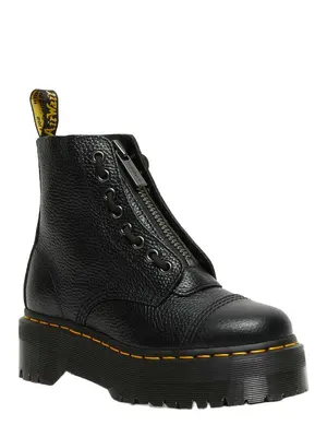 Dr. Martens Sinclair Milled Nappa Leather Platform Boots - Black
