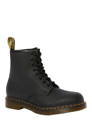 Dr. Martens 1460 Greasy Leather Lace-up Boots - Black