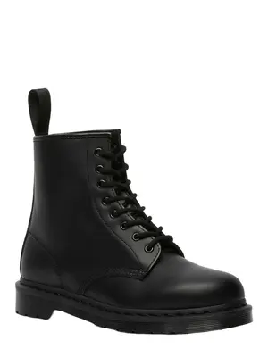 Dr. Martens 1460 Mono Smooth Leather Lace Up Boots - Black