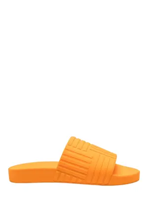Bottega Veneta Bottega Veneta Embossed Rubber Slides Orange