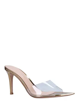 GIANVITO ROSSI Elle 85 Mules Gold