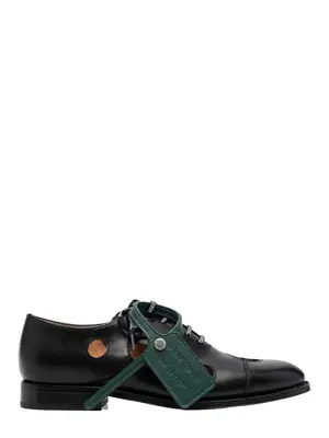 Off-White X Church's Meteor-holes Leather Oxford Shoes - Black