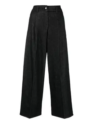 Fabiana Filippi High-rise Wide-leg Trousers - Black