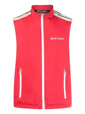 Palm Angels Logo-print Zipped Gilet - Red