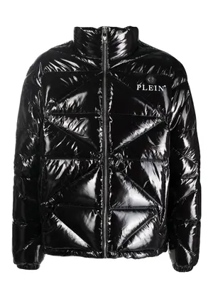 Philipp Plein High-shine Padded Jacket - Black