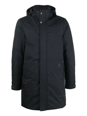 MOORER Hooded Parka Coat - Blue