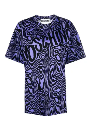 Moschino Zebra-print T-shirt - Blue