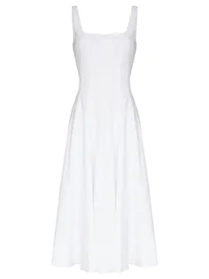 Staud Scoop-neck Dress - White