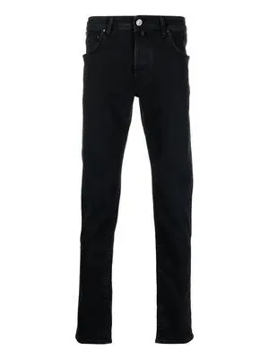 Jacob Cohen Scarf Detail Skinny Jeans - Black