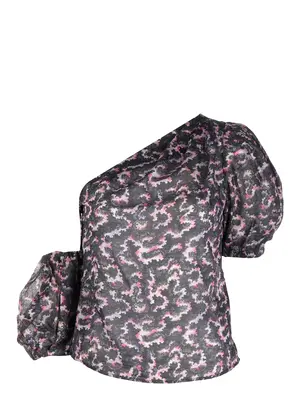 MARANT ETOILE Liddy Asymmetric Top - Black